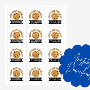 Chip Chip Hooray Its Game Day Tag, Gameday Treat Tag, Cookie Tag ...