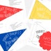 First Day of Tee Ball Pennant Flag, DIY Pennant, Baseball Banner ...