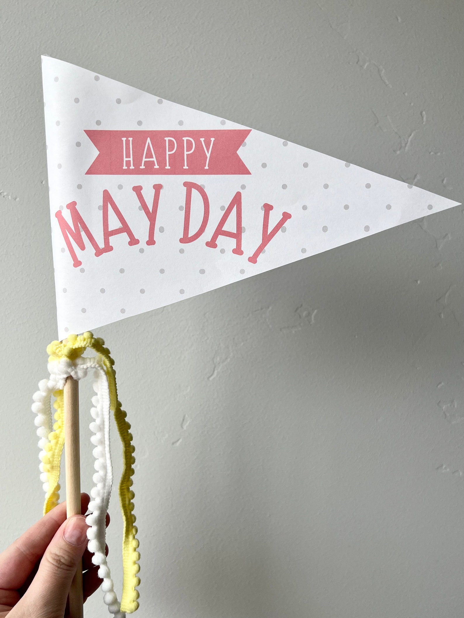 May Day Pennant Flag DIY Pennant May Day Basket Flag - Etsy