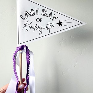 Last Day of School Pennant Flag, 1st Day of Summer, DIY Pennant, Photo ...