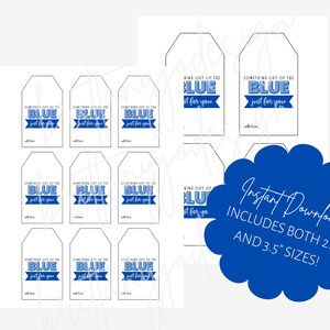 Something Out of the BLUE Gift Tags, Feeling Blue Gift, Just for You ...