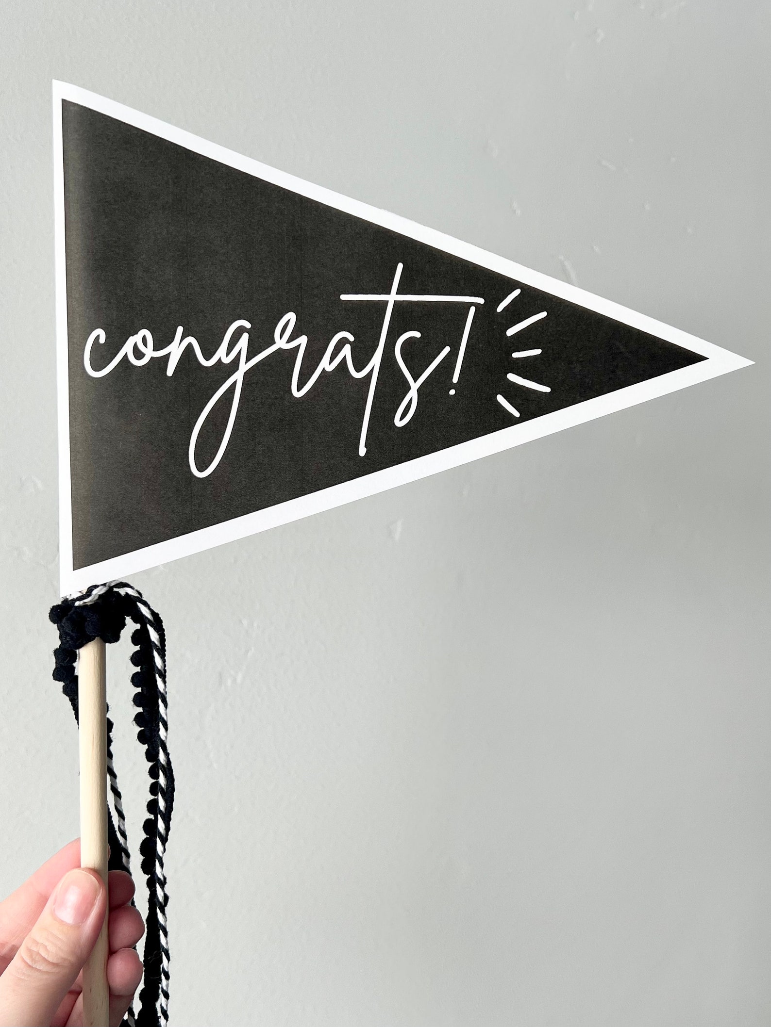 Congrats Pennant Flag DIY Pennant Celebration Banner - Etsy