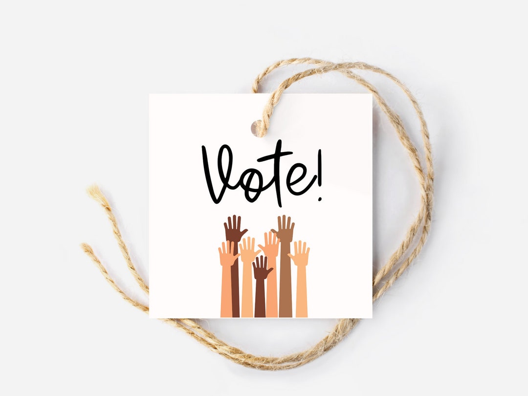 Voting Gift Tag, Election Day Tags, Election Printable, Thank You ...