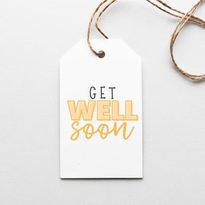 Get Well Soon Gift Tags, Under the Weather Gift, Care Package Printable ...