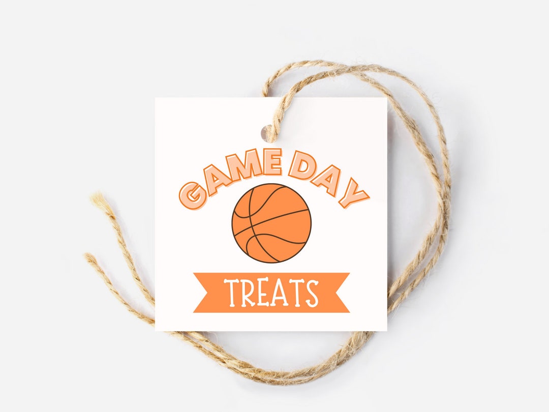 Basketball Game Day Treat Tag, Post-game Snack, Basketball Tag, Kids ...