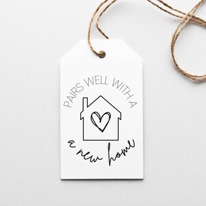 Pairs Well With a New Home Gift Tags Housewarming Gift Wine - Etsy