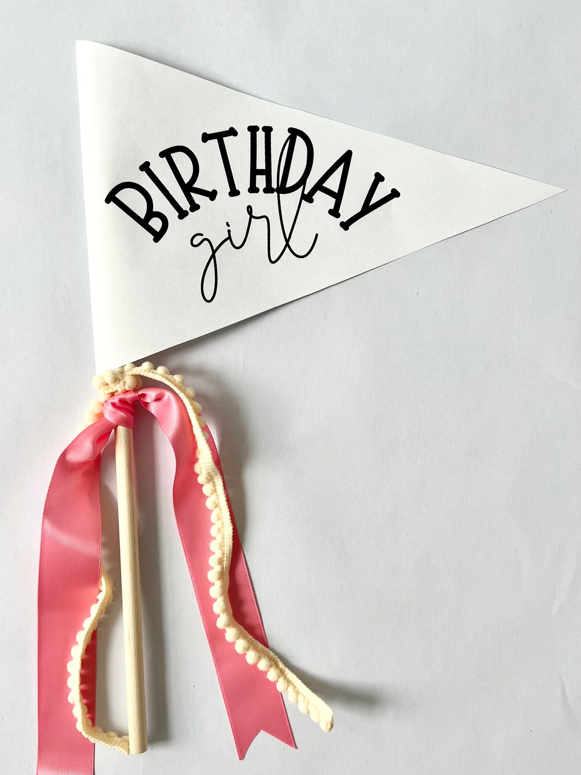 Birthday Girl Pennant Flag, Printable Pennant, DIY Pennant, Birthday ...