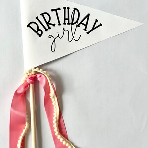 Birthday Girl Pennant Flag, Printable Pennant, DIY Pennant, Birthday ...