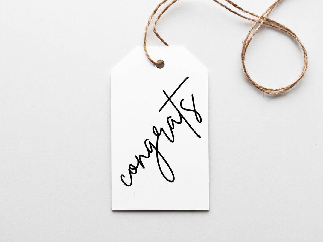 Minimalist Congrats Gift Tags, Congratulations Gift, Just for You ...