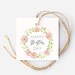 Mothers Day Gift Tag, Square Tag, Floral Mothers Day Hang Tag ...
