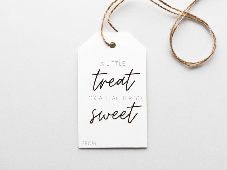 A Little Treat for a Teacher so Sweet Gift Tags Teacher - Etsy