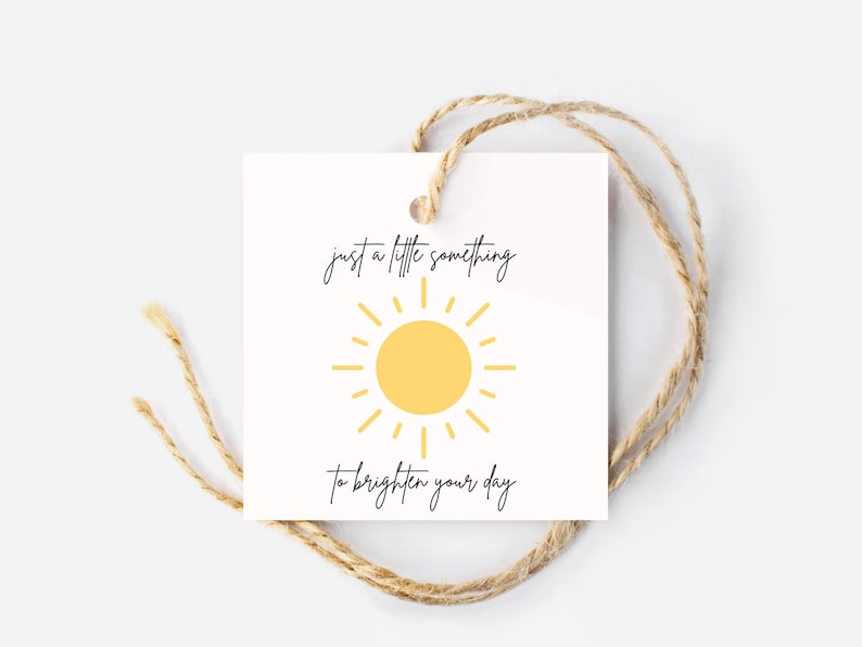 Something to Brighten Your Day Gift Tags, Square Tag, Sunshine Gift ...
