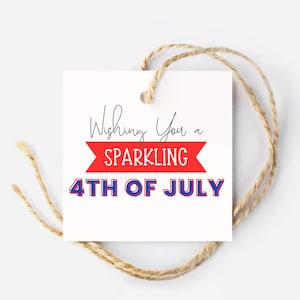 Have a SPARKLING 4th of July Gift Tag, Sparkler Gift Tag, Fourth of ...