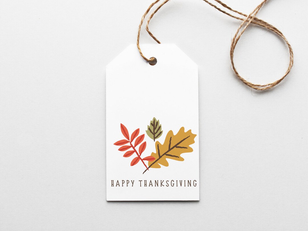 Happy Thanksgiving Gift Tag, Thanksgiving Tag, Cookie Tag, Printable ...