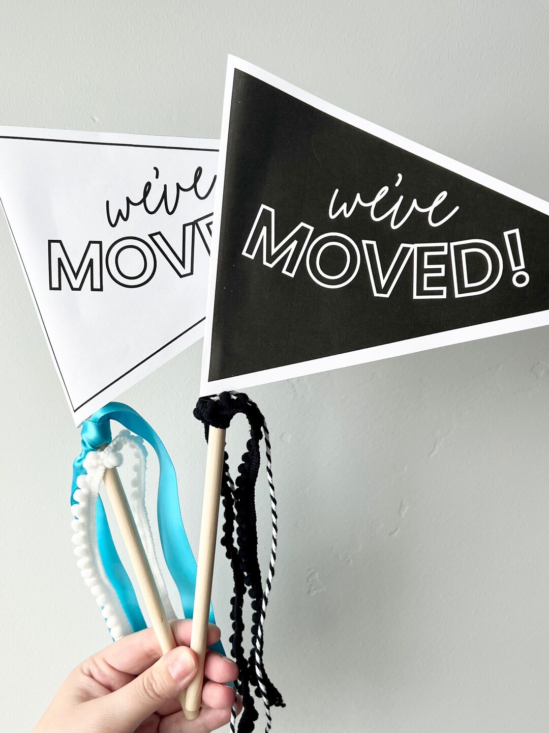 We’ve Moved Pennant Flag, DIY Pennant, Moving Announcement, Moving ...