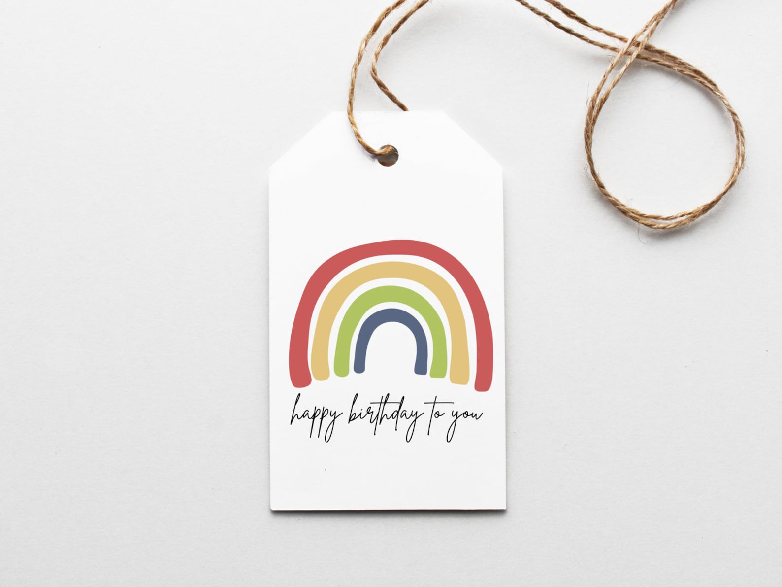 Rainbow Happy Birthday Printable Gift Tag Happy Birthday, Birthday Tag ...