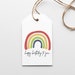 Rainbow Happy Birthday Printable Gift Tag Happy Birthday, Birthday Tag ...