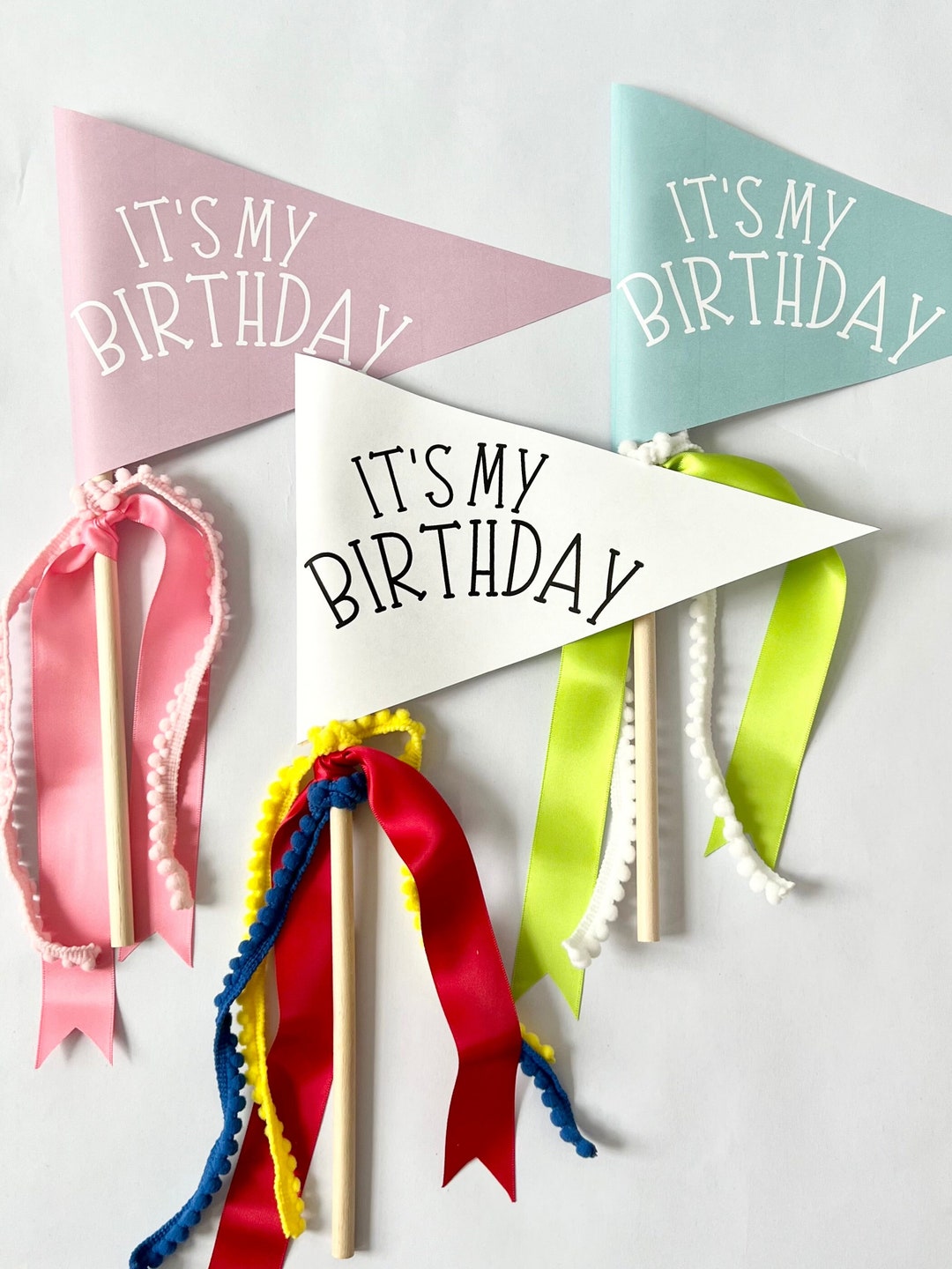 It’s My Birthday Pennant Flag, DIY Pennant, Birthday Banner, Printable ...