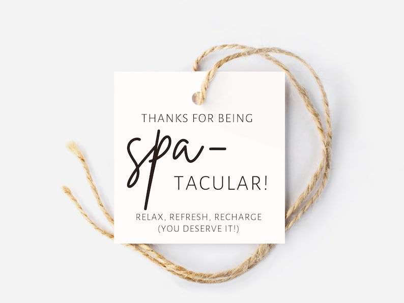 Spa-tacular Teacher Gift Tags Teacher Appreciation Gift Spa - Etsy