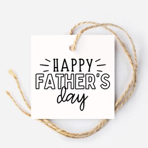 Minimalist Father's Day Gift Tag, Happy Father’s Day Tag, Cookie Tag ...