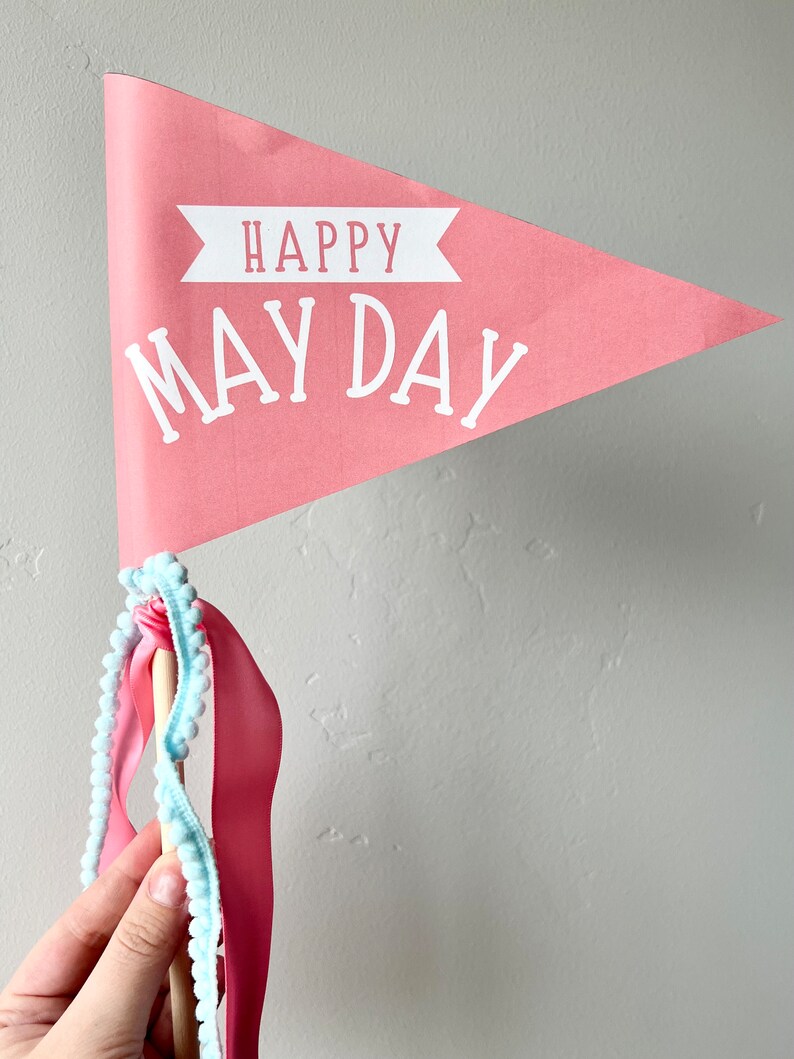 May Day Pennant Flag DIY Pennant May Day Basket Flag - Etsy
