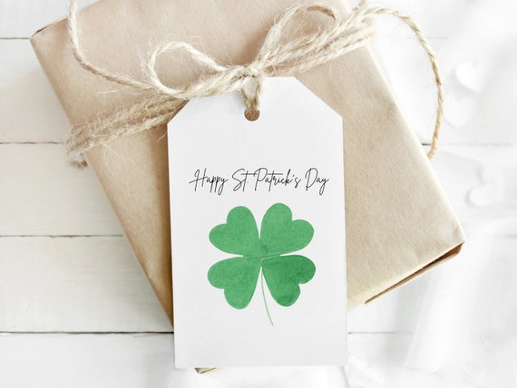 St. Patricks Day Printable Tags Shamrock Tags Saint | Etsy