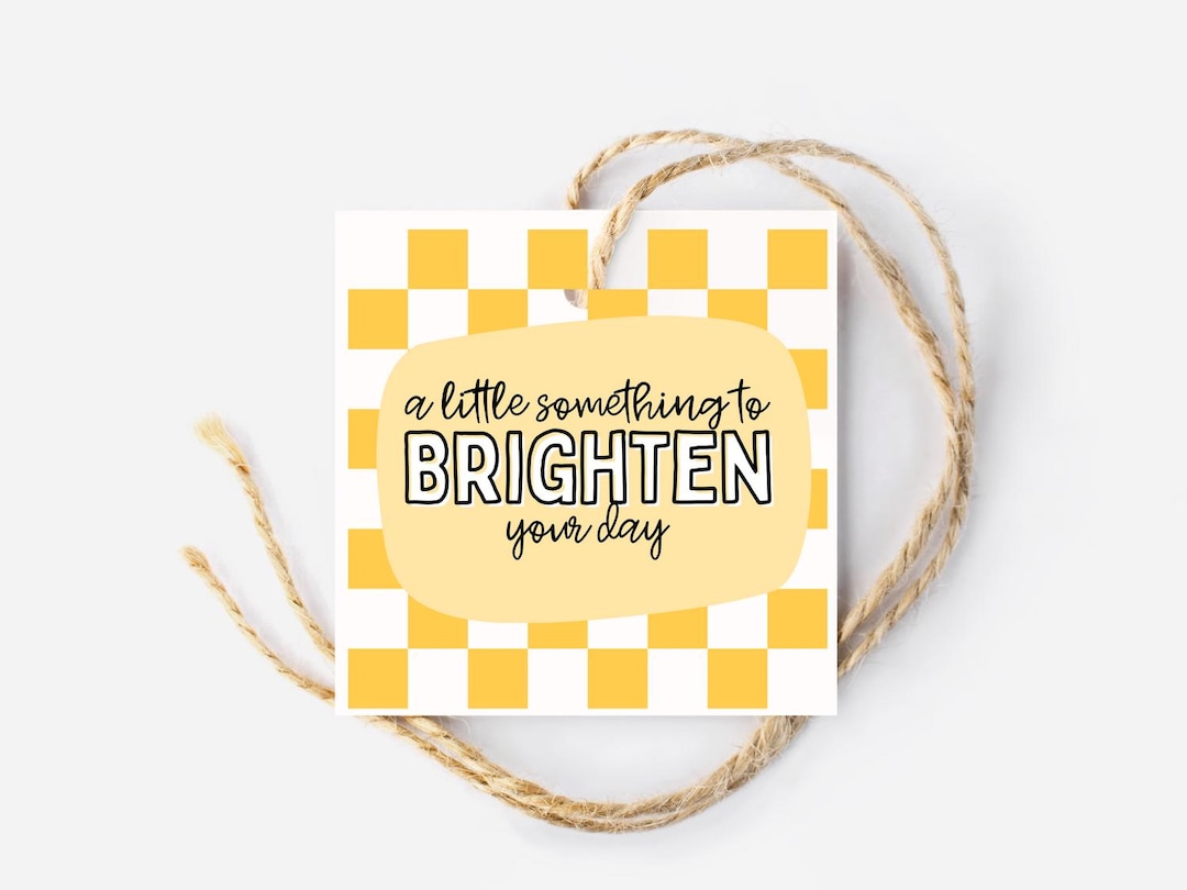 Something to Brighten Your Day Gift Tags, Square Tag, Sunshine Gift ...