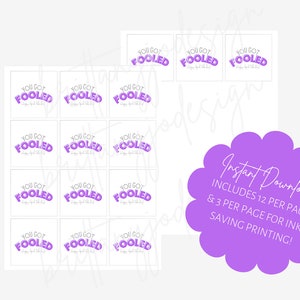 You Got Fooled Gift Tag, April Fool’s Day Tag, Square Tag, Prank Hang ...