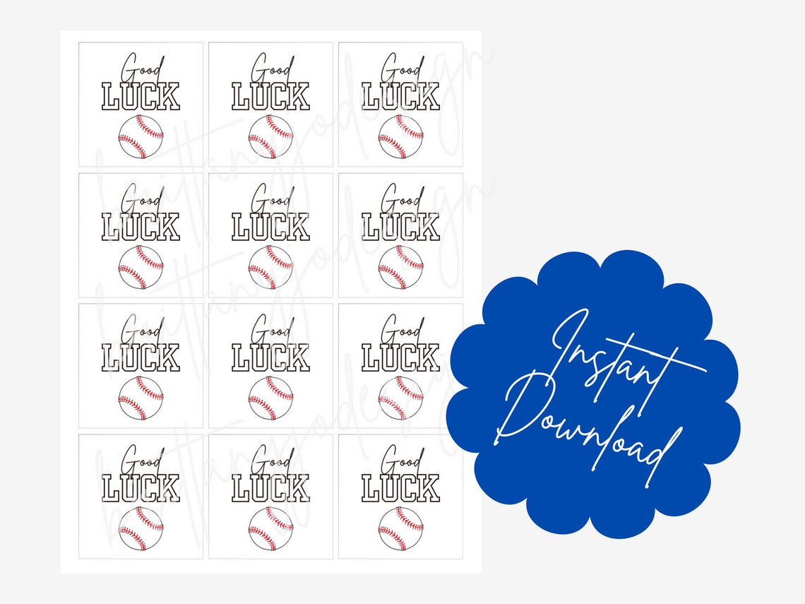 Baseball Game Day Tags, Good Luck, Pre-game Treat, Baseball Tag, State ...