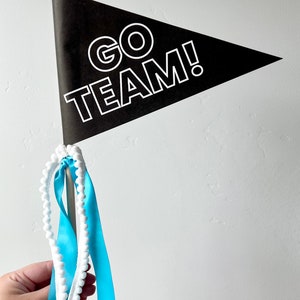 Go Team Pennant Flag, DIY Pennant, Sports Banner, Printable Pennant ...