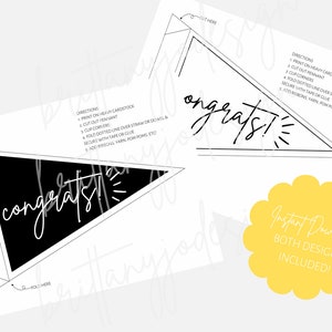 Congrats Pennant Flag, DIY Pennant, Celebration Banner, Printable ...