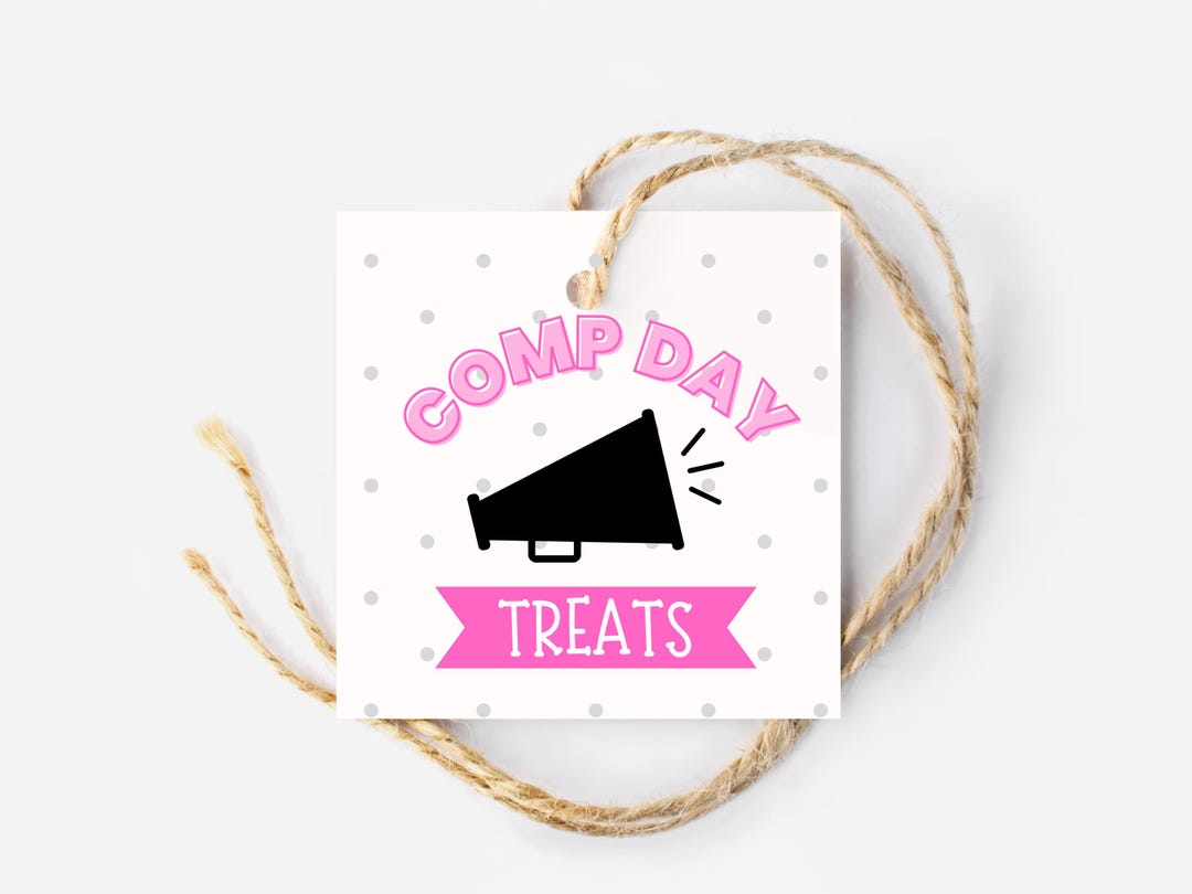 Cheerleading Comp Day Treat Tag, Competition Treats, Goodie Bag, Cheer ...