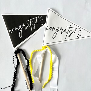 Congrats Pennant Flag, DIY Pennant, Celebration Banner, Printable ...