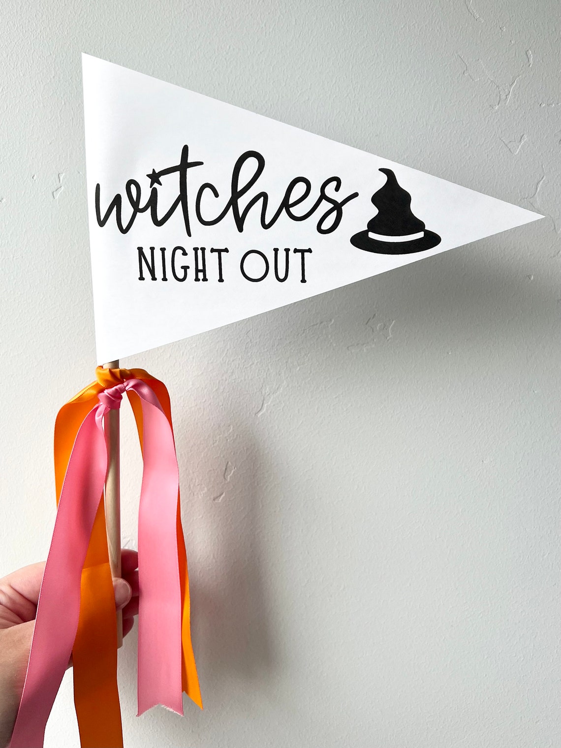 Let’s Go Ghouls Pennant Flag, Witches Night Out Printable, DIY Pennant ...