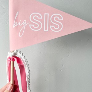 Big Sis Pennant Flag, Pregnancy Announcement, DIY Pennant, Baby Banner ...