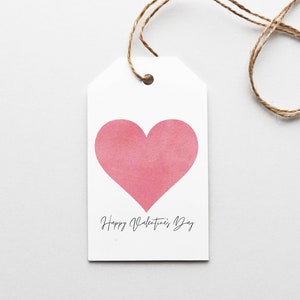 Happy Valentines Day Gift Tag, Valentine Hang Tag, Valentine Gift Tag ...