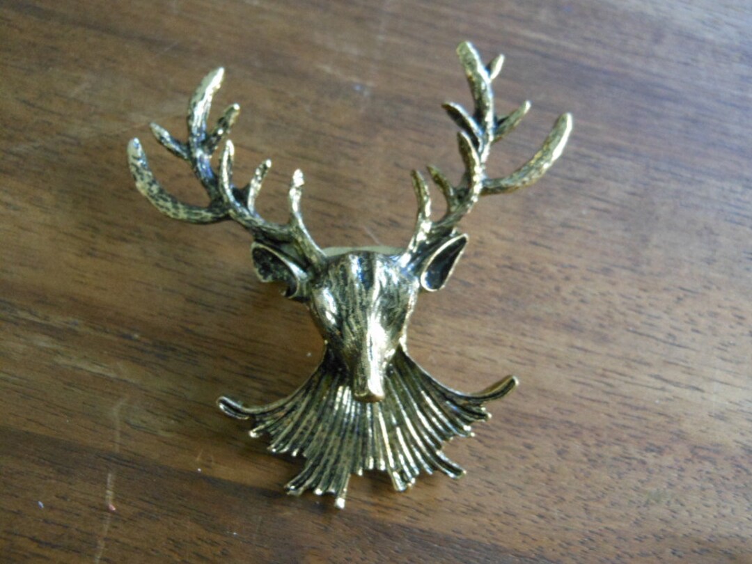 Brosche Hirsch Bronzefarben Metall - Etsy