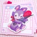 Creepy Cute Sticker Moth Rabbit Kitsch Bunny Art on Waterproof Vinyl - Etsy