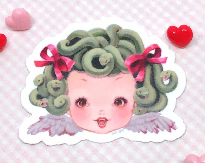 Cute Cyberpunk Cyborg Medusa Gothic Vinyl Waterproof Sticker, Dreamcore ...