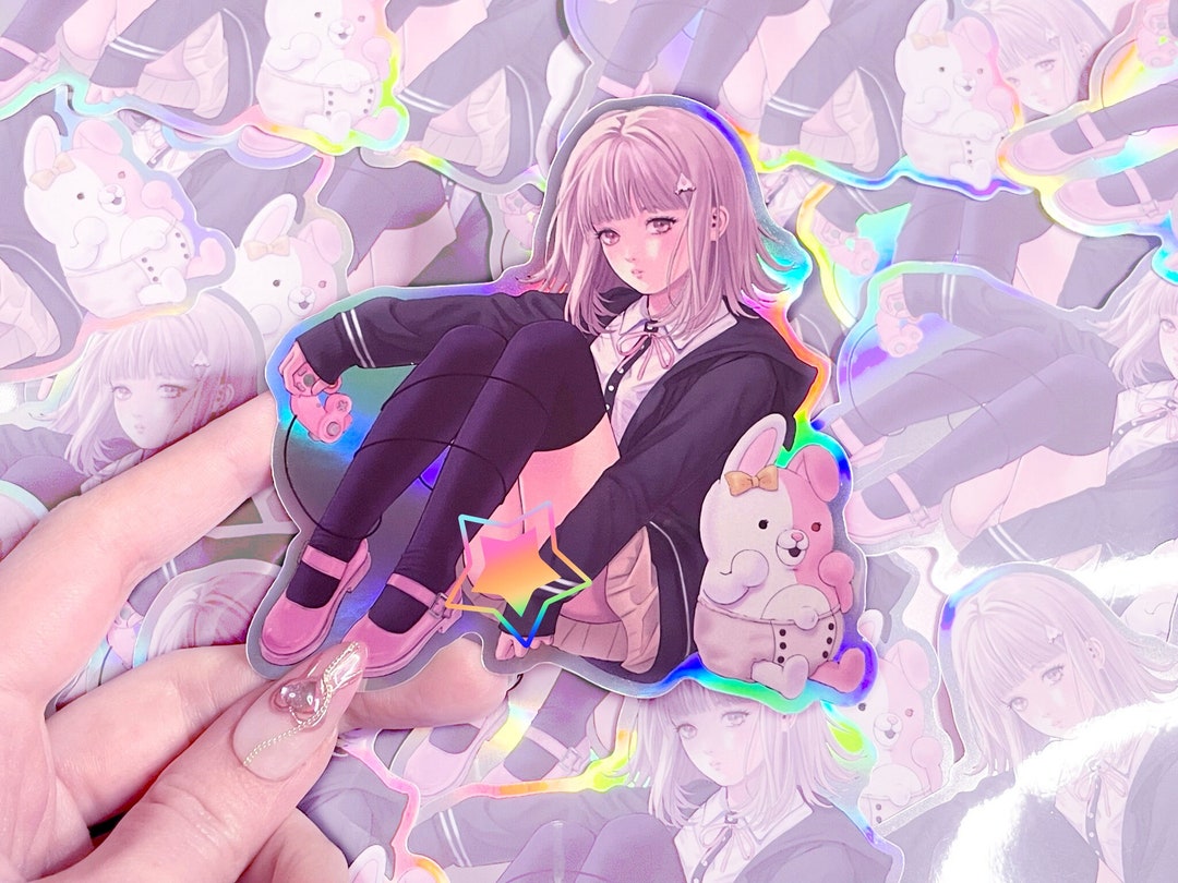 DR Chiaki and Monomi Sticker | Super Highschool Level Gamer Fanart on ...