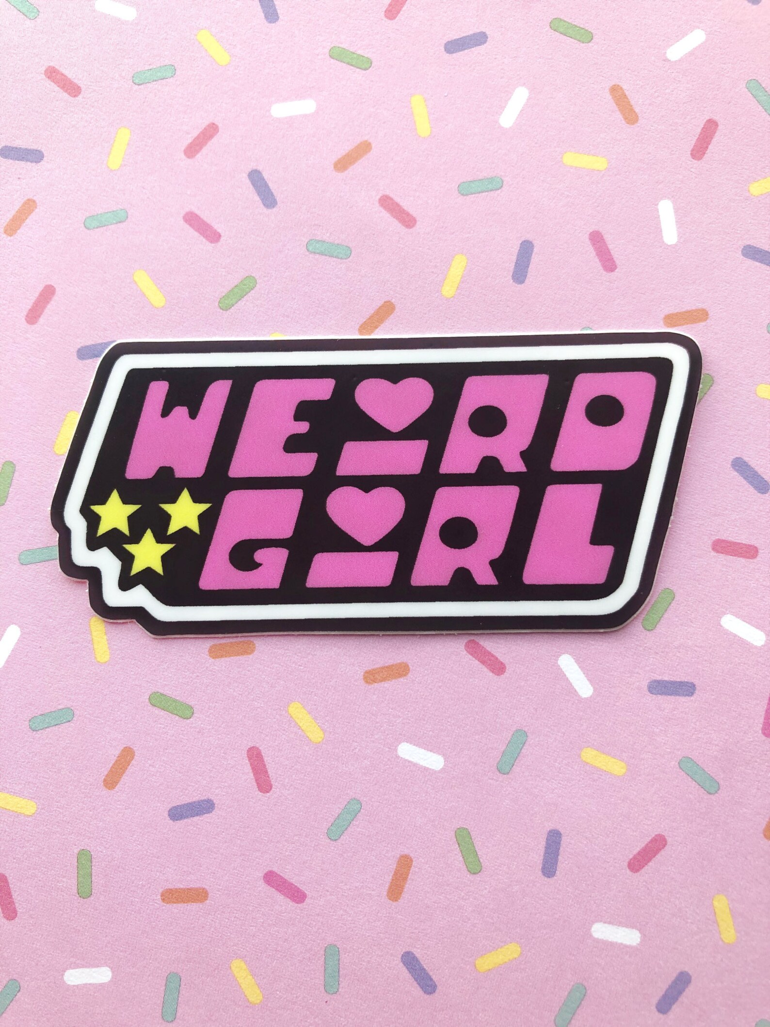 Weird Girl Sticker Statement Accessory on Waterproof Vinyl - Etsy