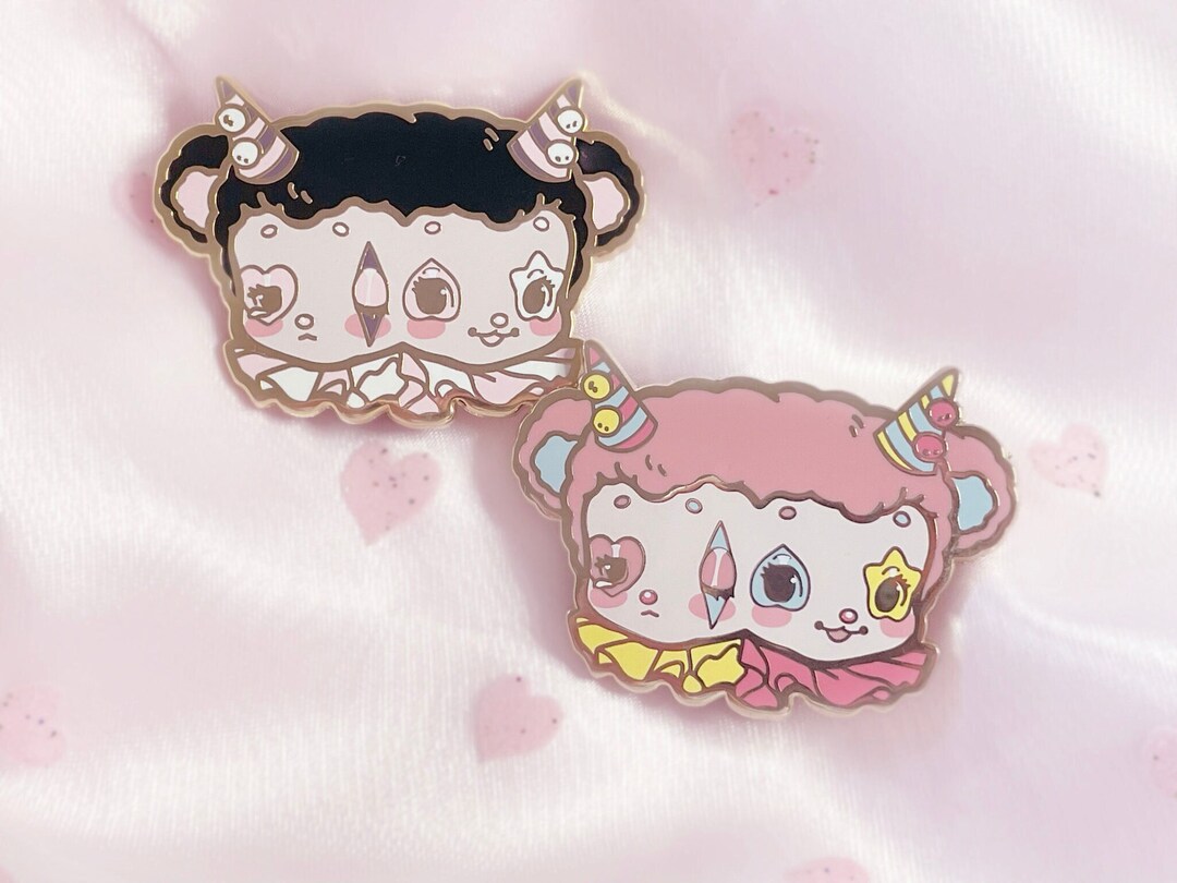 Creepy Cute Pin Clown Bear Cute Retro Horror Art as Hard Enamel ...