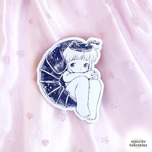 Bug in a Ball Sticker | Creepy Cute Isopod Girl Art on Waterproof Vinyl ...