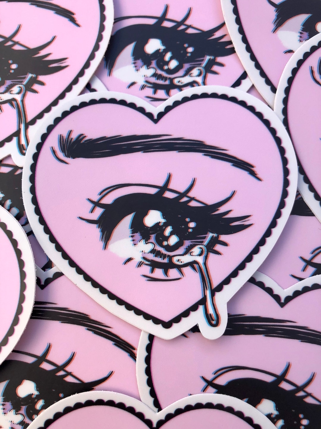 Anime Crying Eye Sticker | Shoujo Sad Girl Kawaii Art on Waterproof ...
