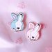 Creepy Cute Skeleton Bunny Pin | Gothic Oddity Rabbit Art as Mini Hard ...