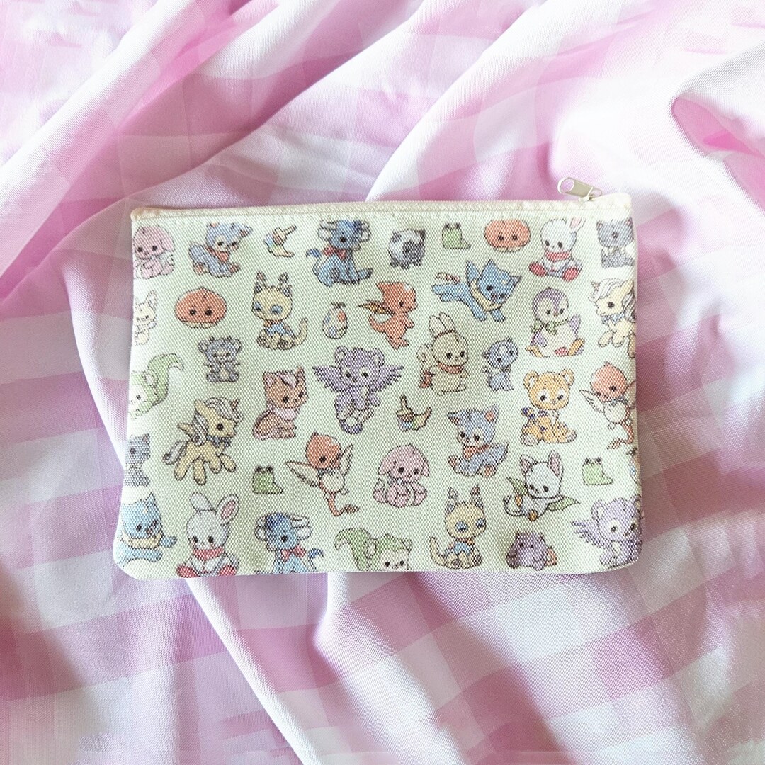 Y2k Neo Web Pets Pouch | Kitsch Retro Art as Pastel Pencil Case or ...