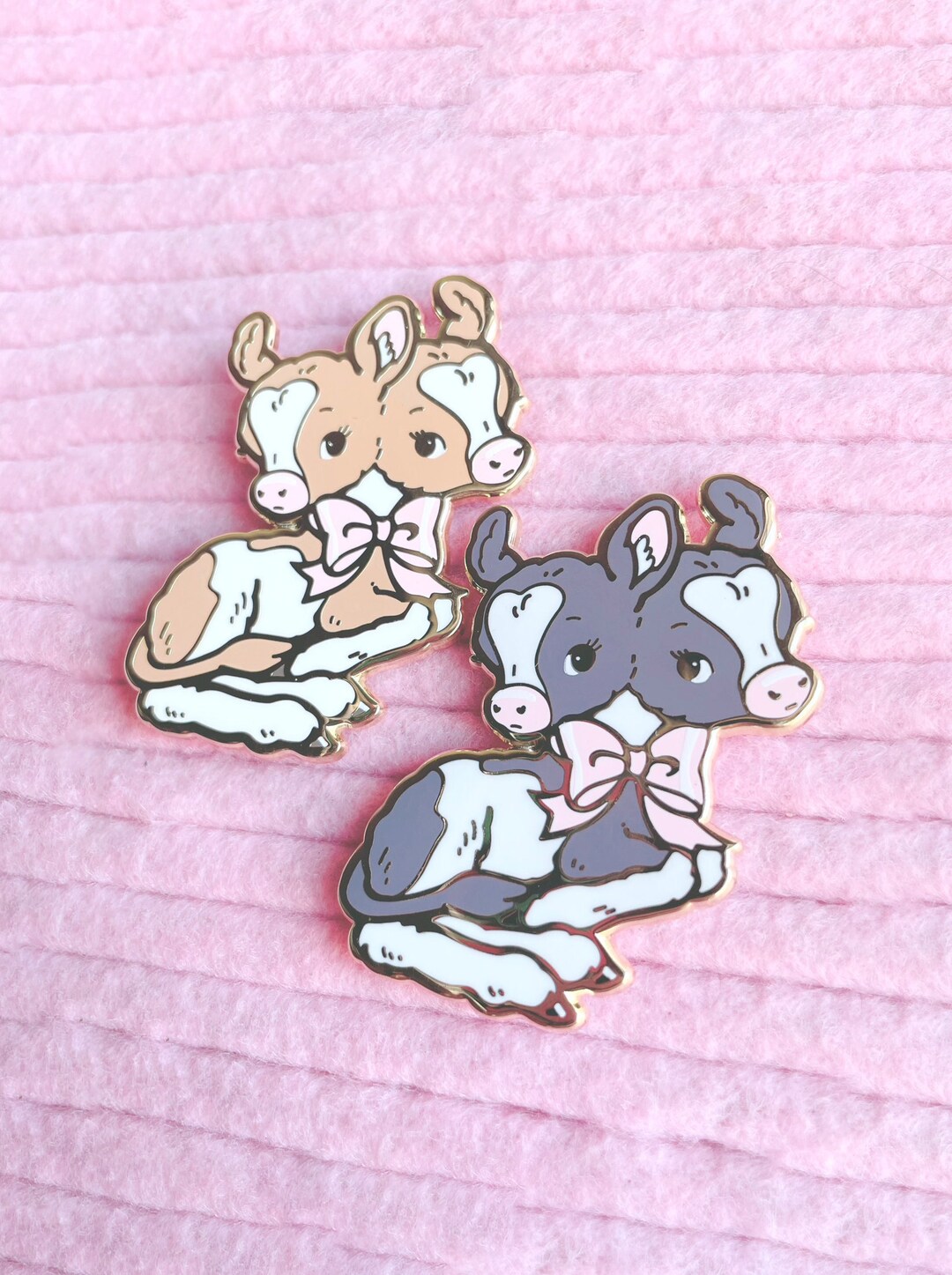 Two-headed Calf Pin Creepy Cute Oddity Art on Hard Enamel - Etsy