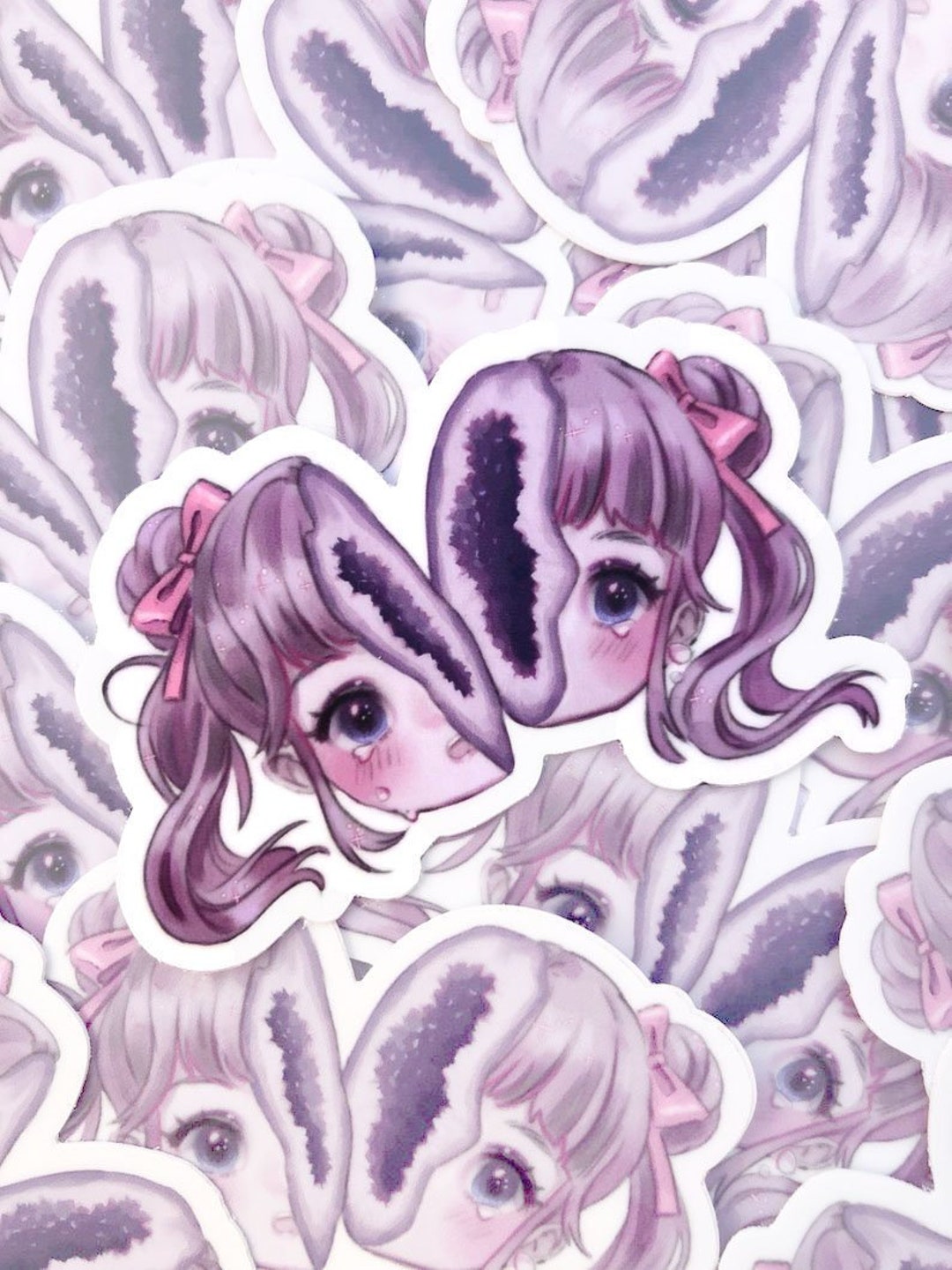 Body Horror Sticker Geode Girl Creepy Cute Art on Waterproof - Etsy