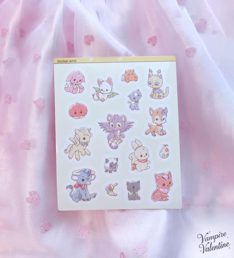Y2k Virtual Neo Web Pets Gloss Sticker Sheet - Etsy