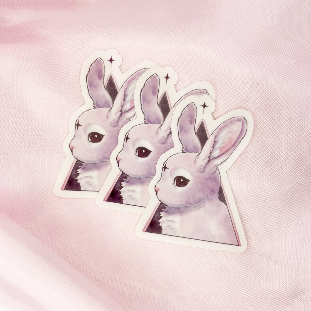 Creepy Cute Sticker Illuminati Bunny Pastel Goth Occult Rabbit Art on ...